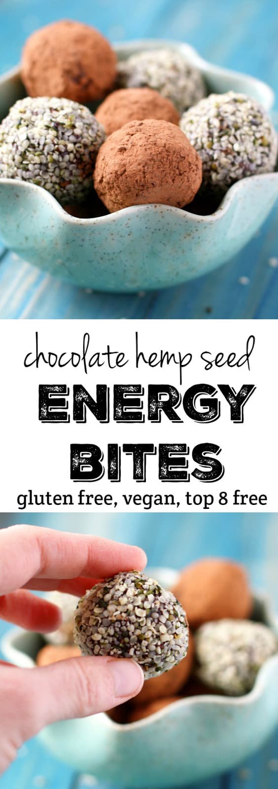 Chocolate Hemp Seed Energy Bites. - The Pretty Bee