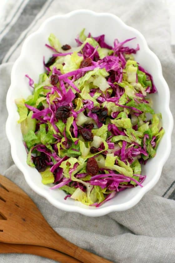 Crunchy Green Salad with Tangy Dressing. - The Pretty Bee