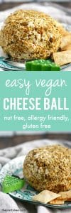 Easy Vegan Cheese Ball (Nut Free). - The Pretty Bee