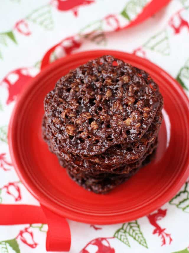 How to Make Crispy Gluten Free Chocolate Lace Cookies - The Pretty Bee