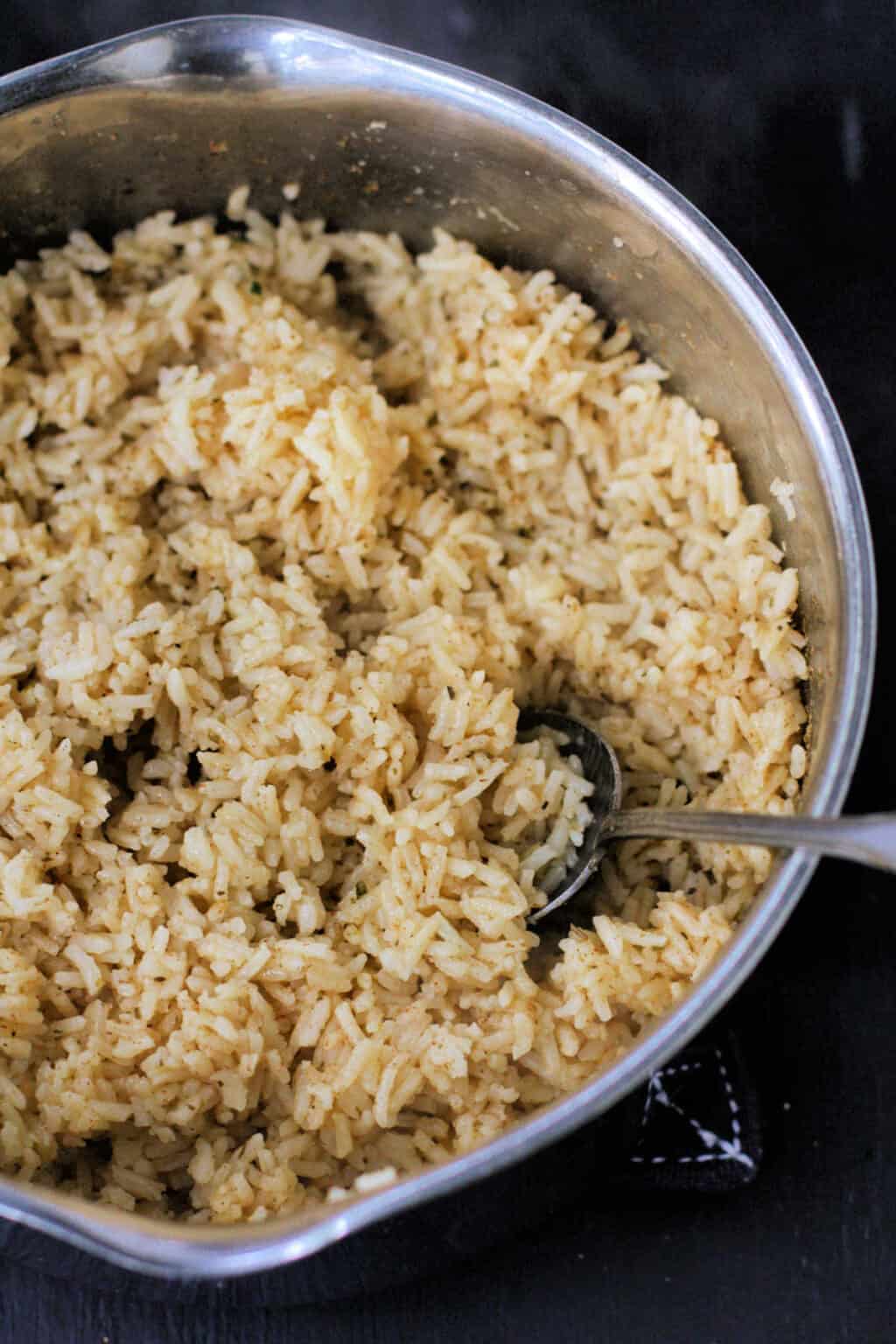 Dairy Free Seasoned Rice. - The Pretty Bee