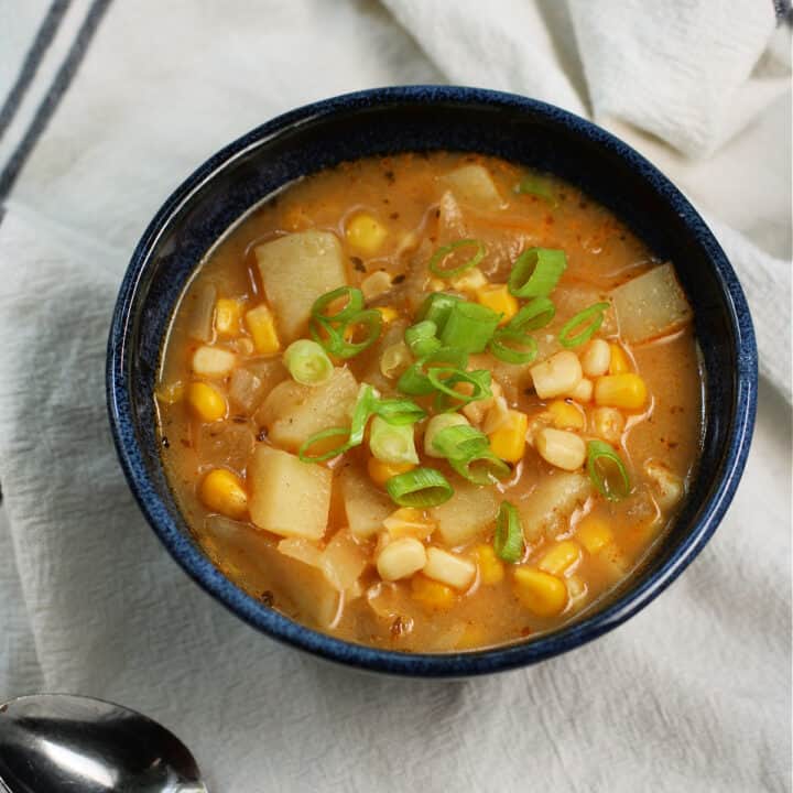 Dairy Free Corn Chowder. - The Pretty Bee