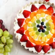 No-Bake Rainbow Fruit Tart (Dairy Free). - The Pretty Bee